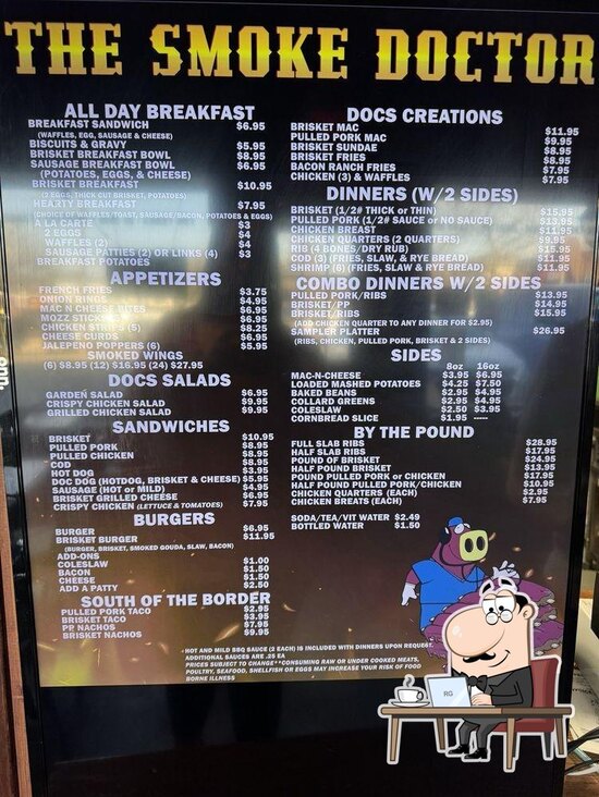 The Smoke Doctor, Township of Hamburg - Restaurant menu, prices and reviews