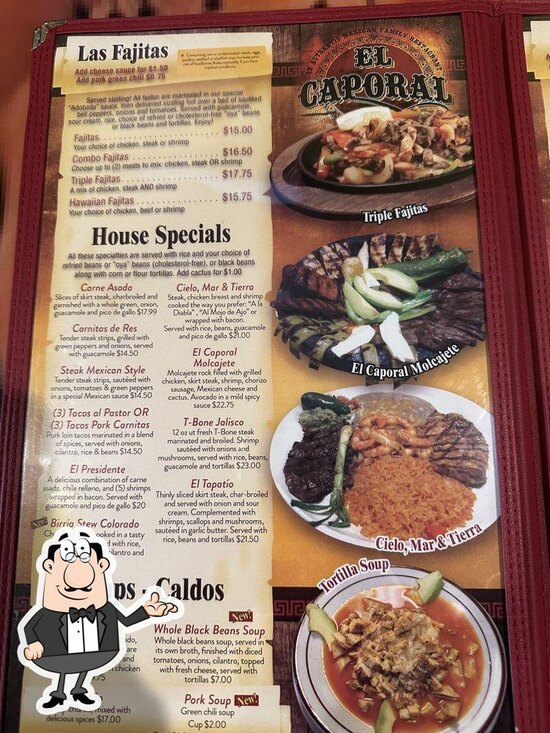 El Caporal, Spirit Lake - Restaurant menu, prices and reviews